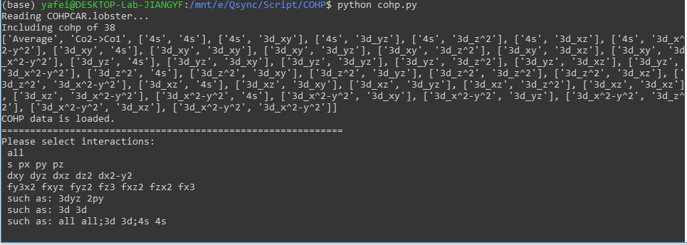 Python脚本提取COHP数据 | Jonyafei's blog